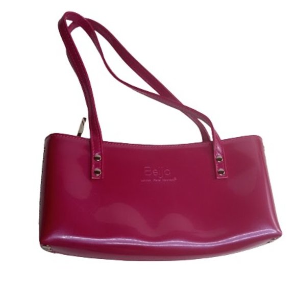 Beijo | Bags | Beijo Womens Handbag Pearlescent Hot Pink Patent Leather ...